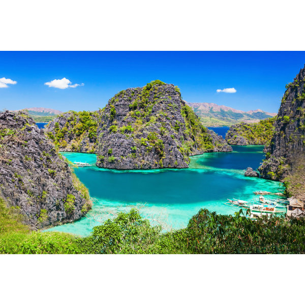 Highland Dunes Adelfina Blue Lagoon On Canvas by Saiko3P Photograph | Wayfair